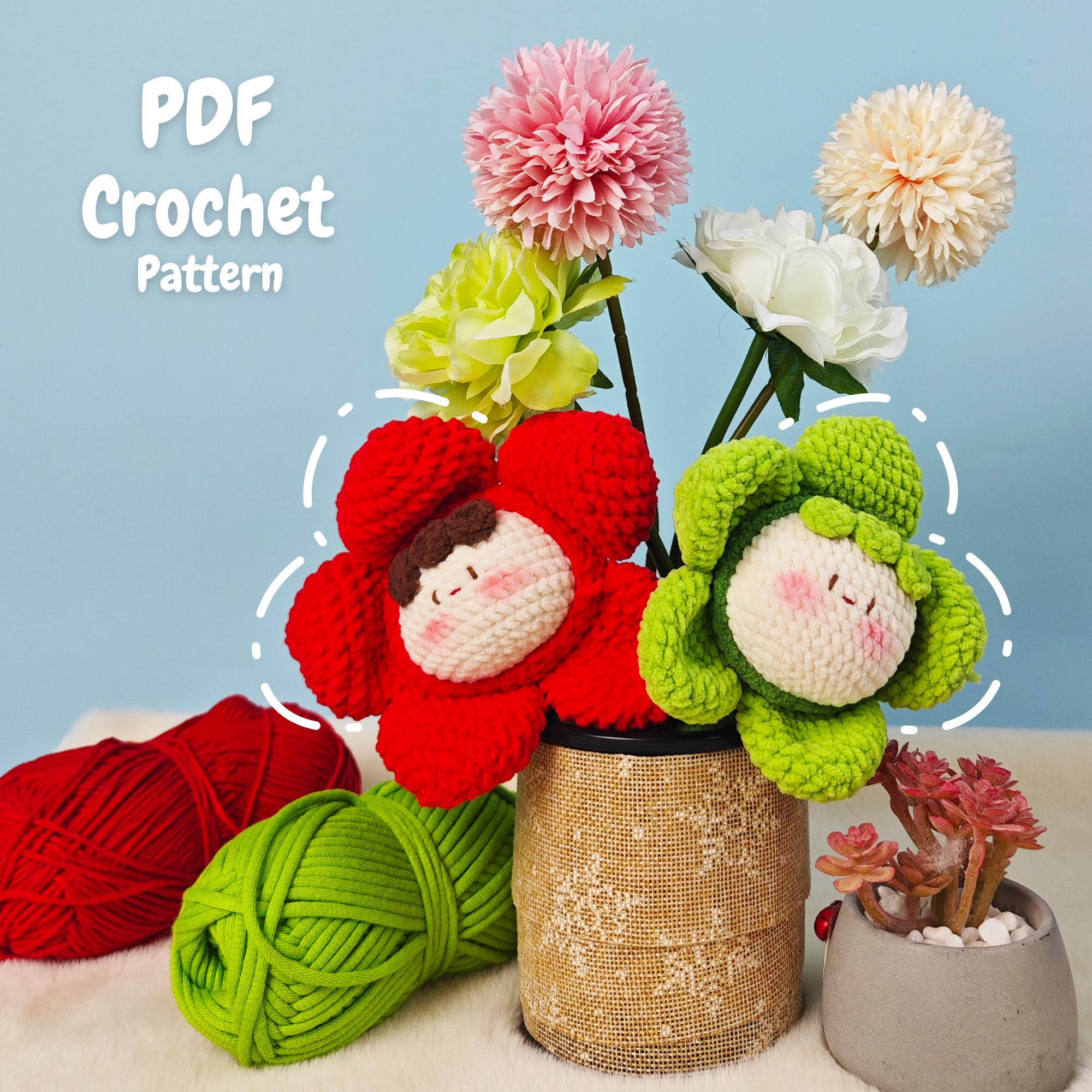 Cute Flower Crochet Pattern Flower Amigurumi Pattern tutorial Digital ...