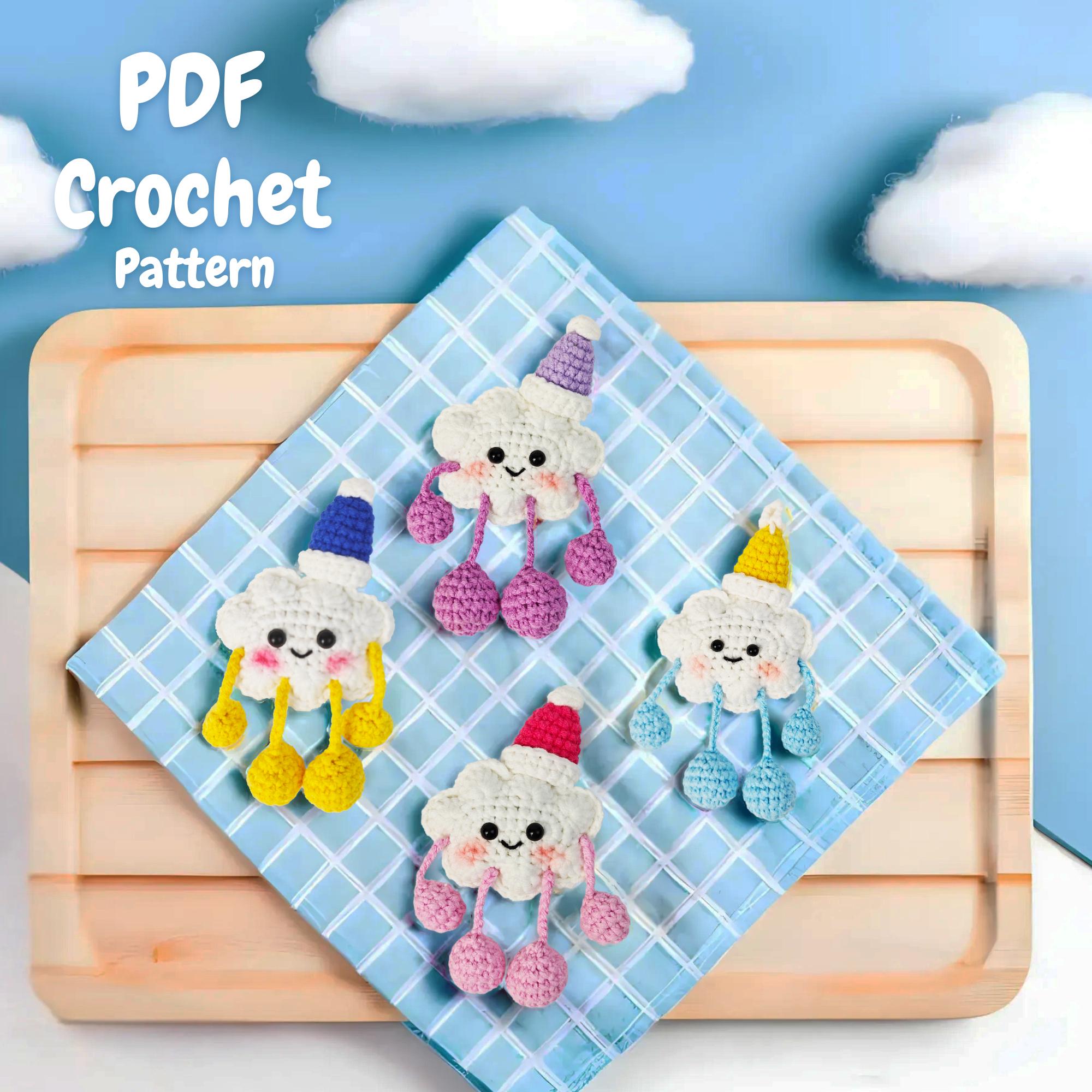 Small Clouds Crochet Pattern PDF Easy Crochet Clouds Amigurumi Pattern ...