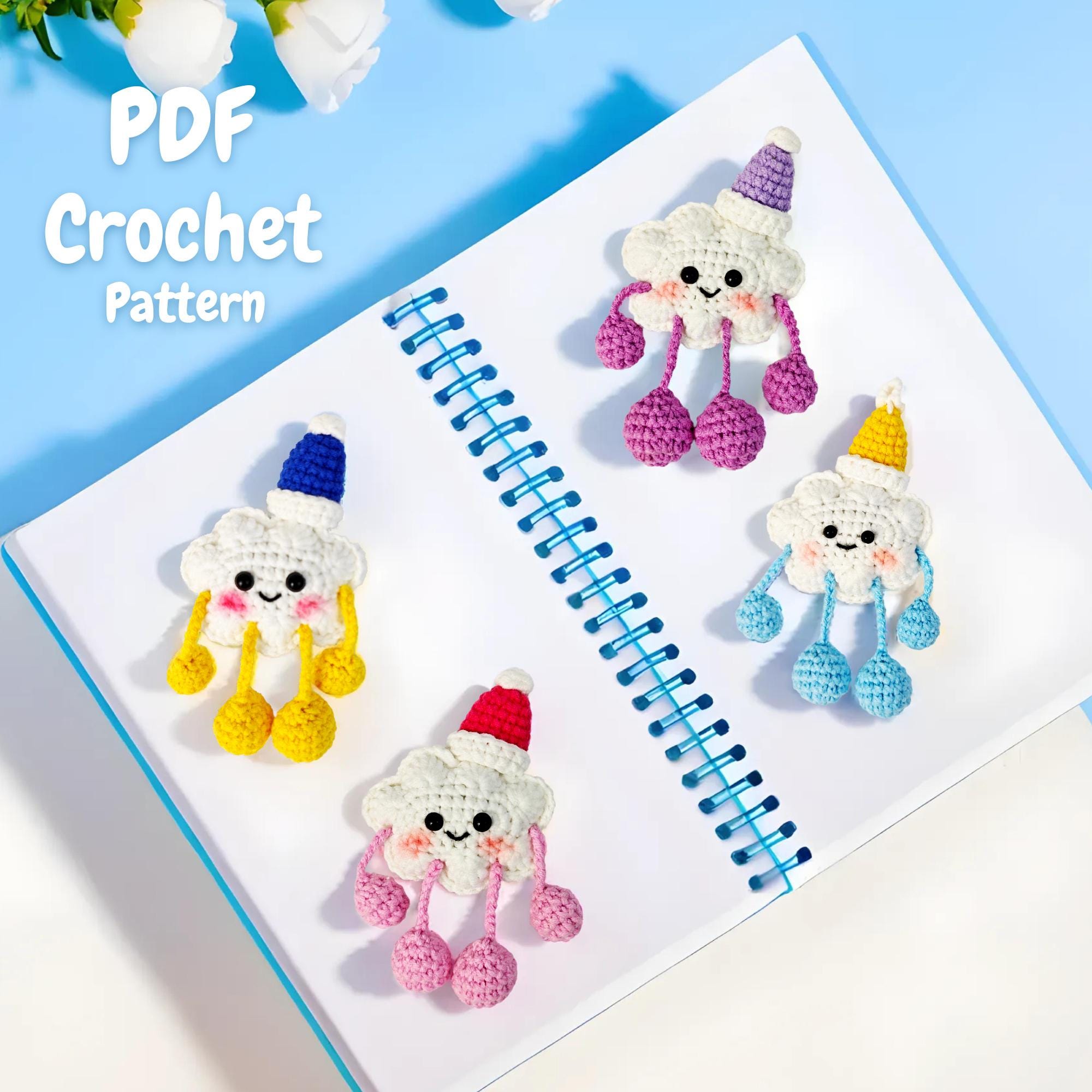 Small Clouds Crochet Pattern PDF Easy Crochet Clouds Amigurumi Pattern ...