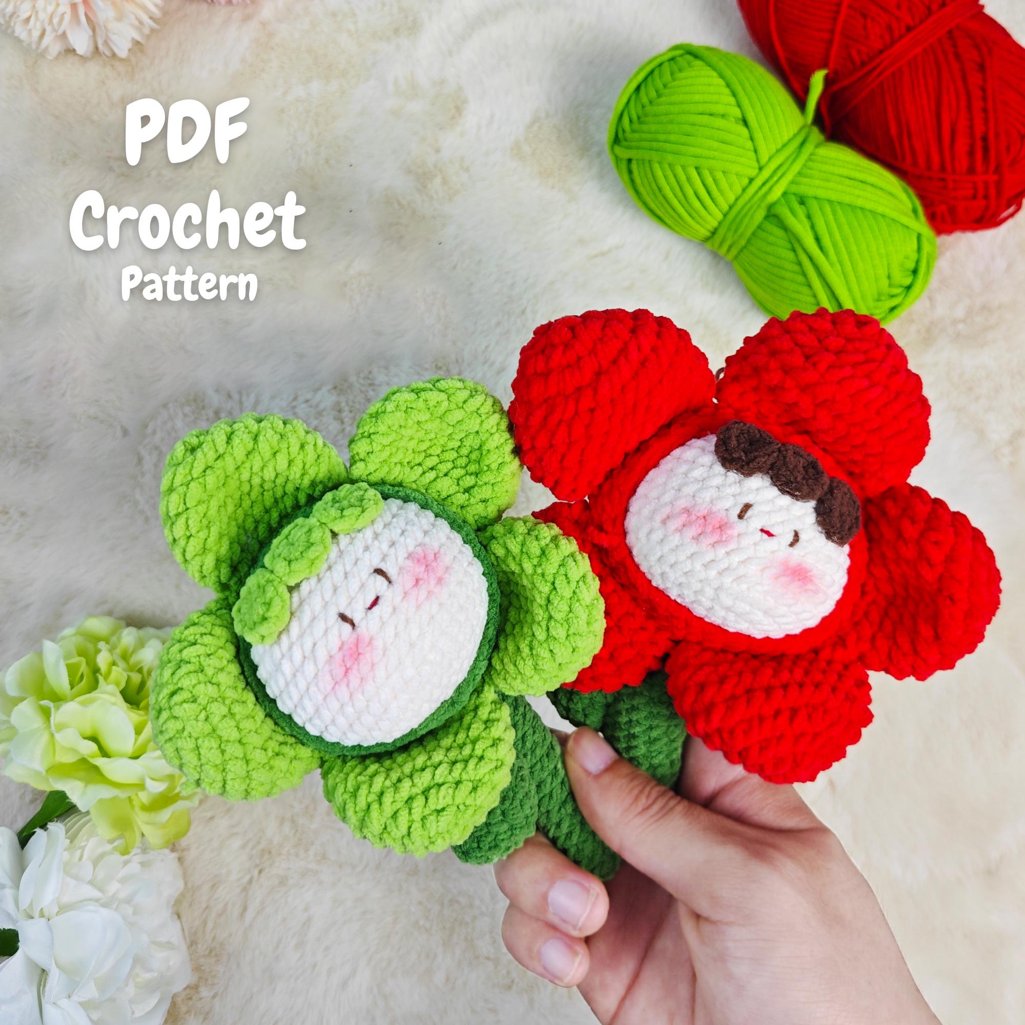 Cute Flower Crochet Pattern Flower Amigurumi Pattern tutorial Digital ...