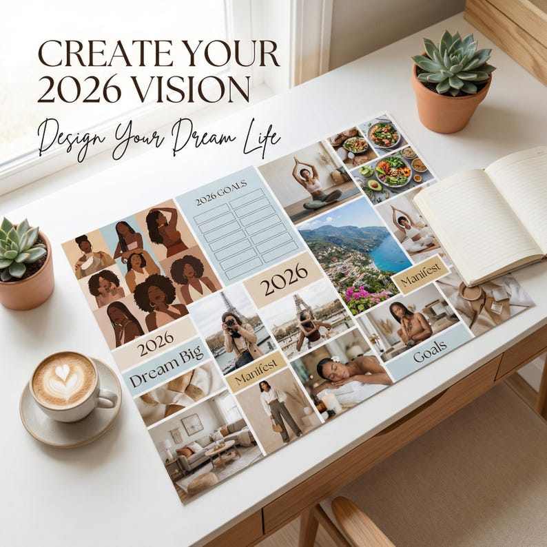 2026 Black Women Empowerment Vision Board Kit – 500+ Elements (digital ...