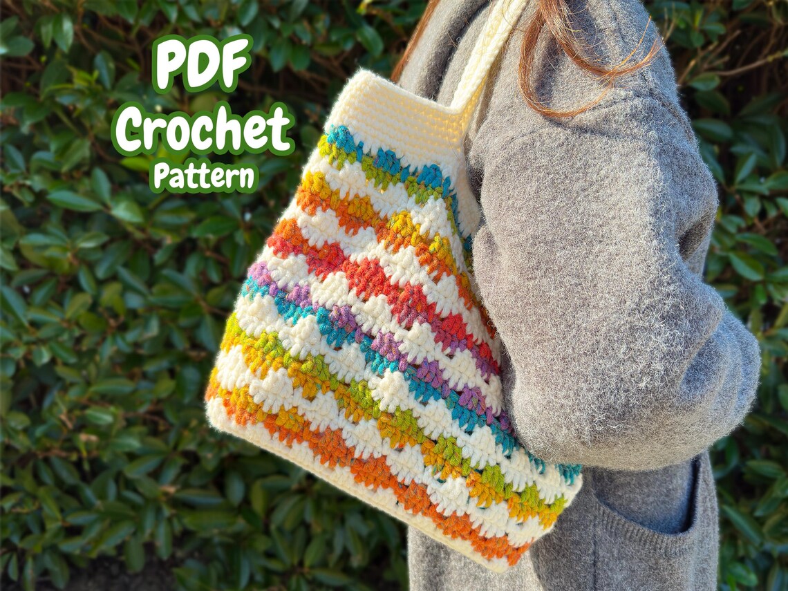 Crochet Market Bag Pattern - Tote Bag Pattern - Crochet Handbag ...