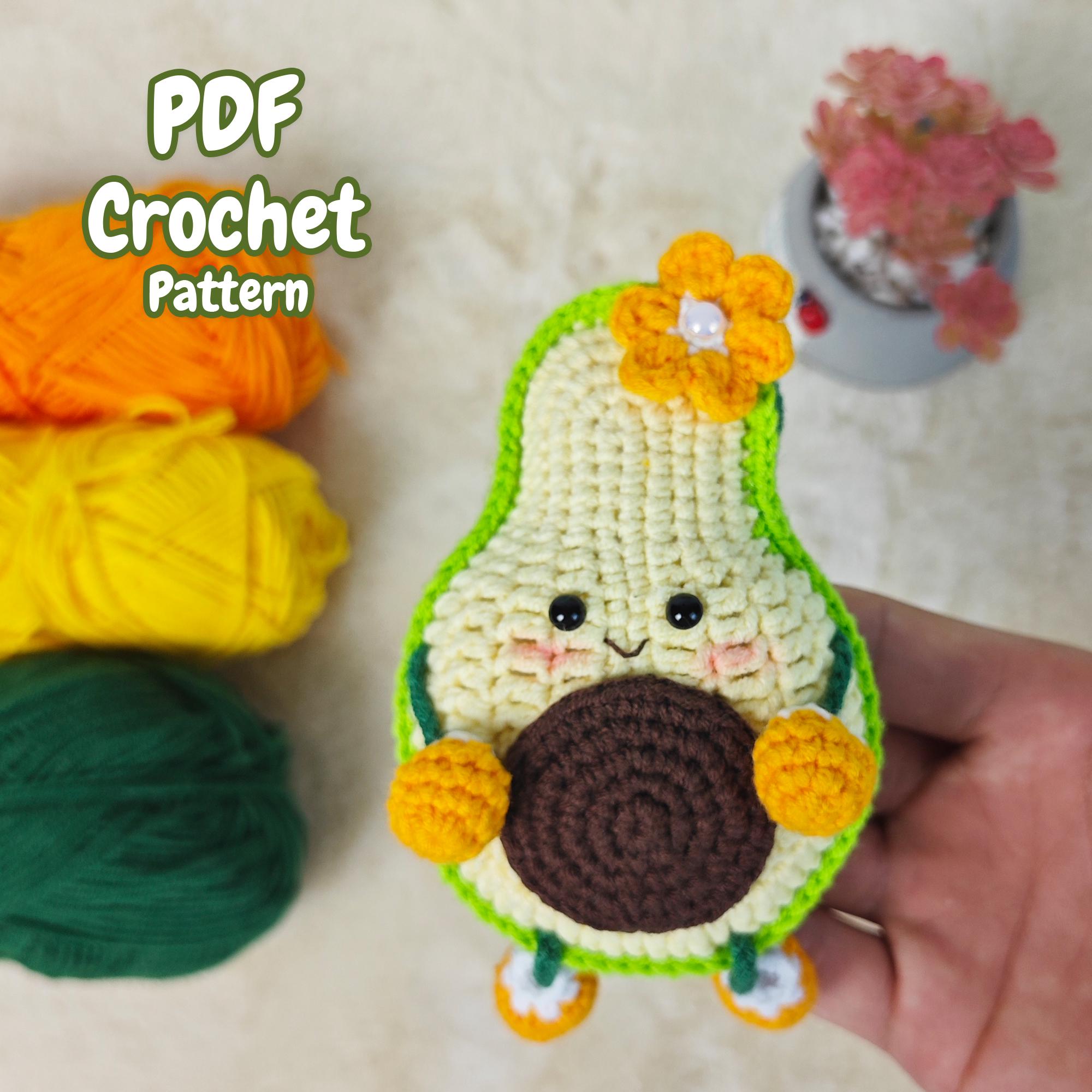 Crochet Avocado Amigurumi Pattern – Fruit Toy Tutorial (PDF) - Etsy
