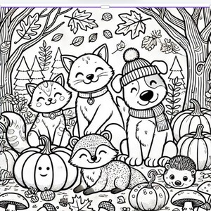 Fall in Love With Animals Coloring Book - Etsy