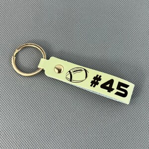 American Football Leather Keychains Personalized Football Gift for ...