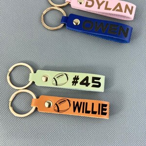 American Football Leather Keychains Personalized Football Gift for ...