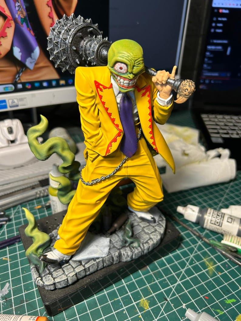 Handcrafted the Mask 3D Printed Figure - Airbrush Painted - Etsy