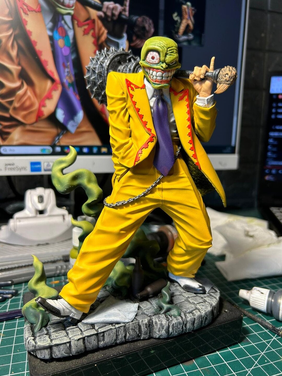 Handcrafted the Mask 3D Printed Figure - Airbrush Painted - Etsy