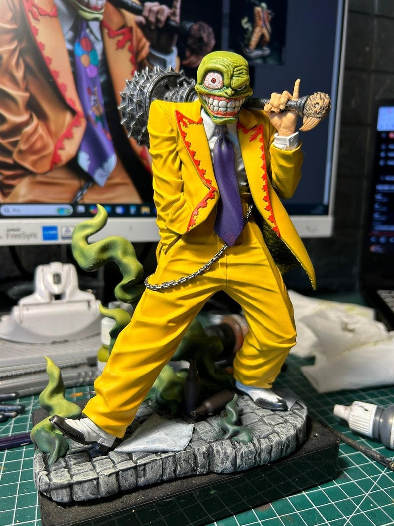 Handcrafted the Mask 3D Printed Figure - Airbrush Painted - Etsy