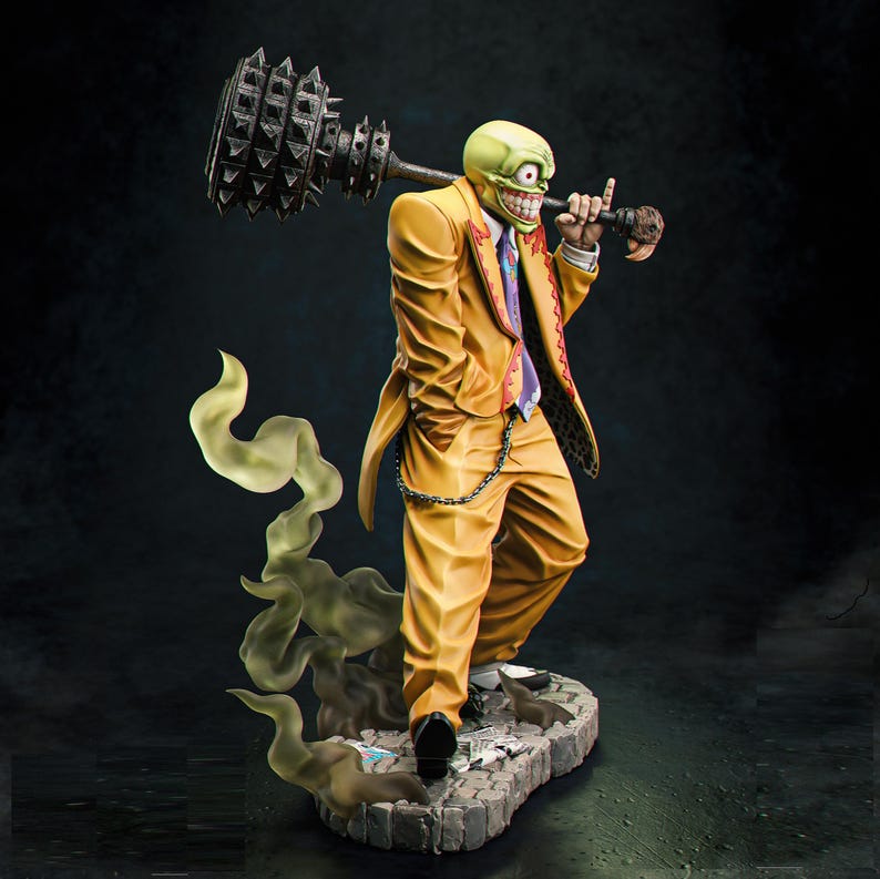 Handcrafted the Mask 3D Printed Figure Airbrush Painted - Etsy