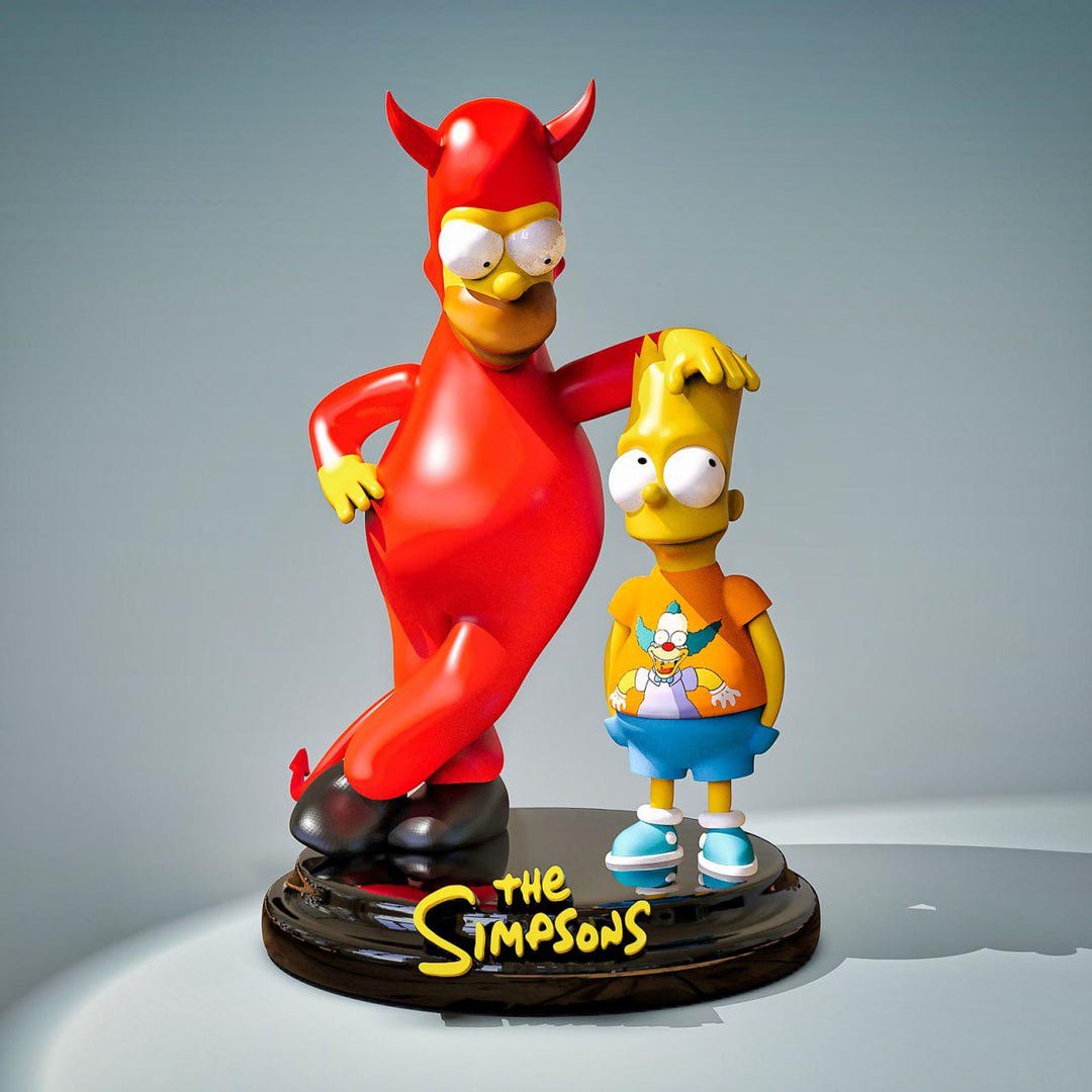 Handcrafted Homer as the Devil - the Simpsons 3D Printed Figurine - Etsy