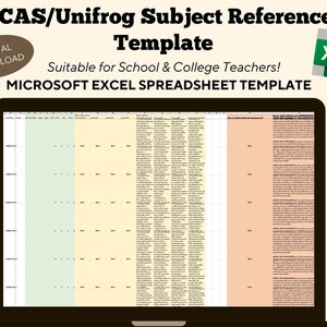 UCAS & Unifrog Subject References Template for School/college Teachers ...