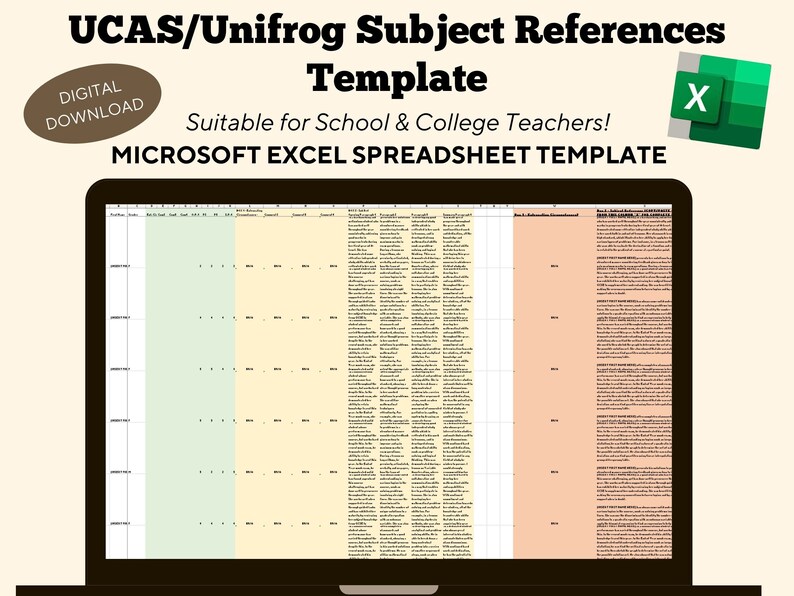 UCAS & Unifrog Subject References Template for School/college Teachers ...