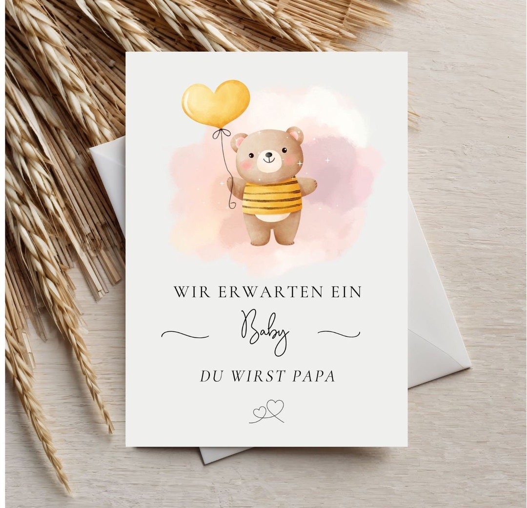 We Are Expecting a Baby, Card for Baby Announcement, Digital Download ...