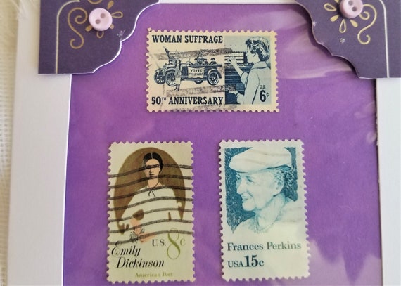 Vintage Recycled Gift Card Depicting Famous Women of | Etsy