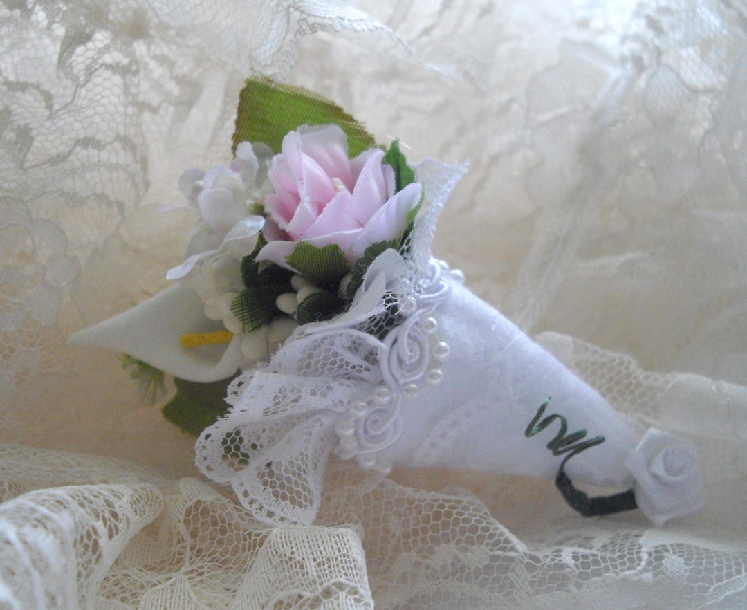 Whimsical Tussie Mussie Nosegay Clip or Brooch Pin Ready to Gift One of ...