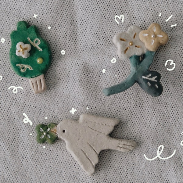 Clay Pin - Etsy