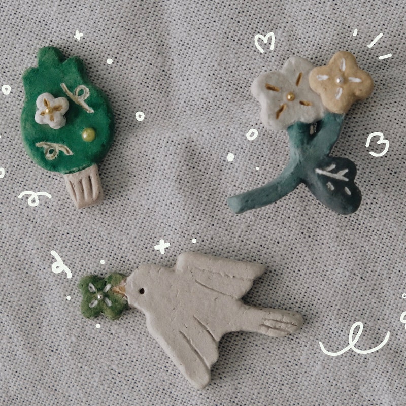 Clay Pin - Etsy