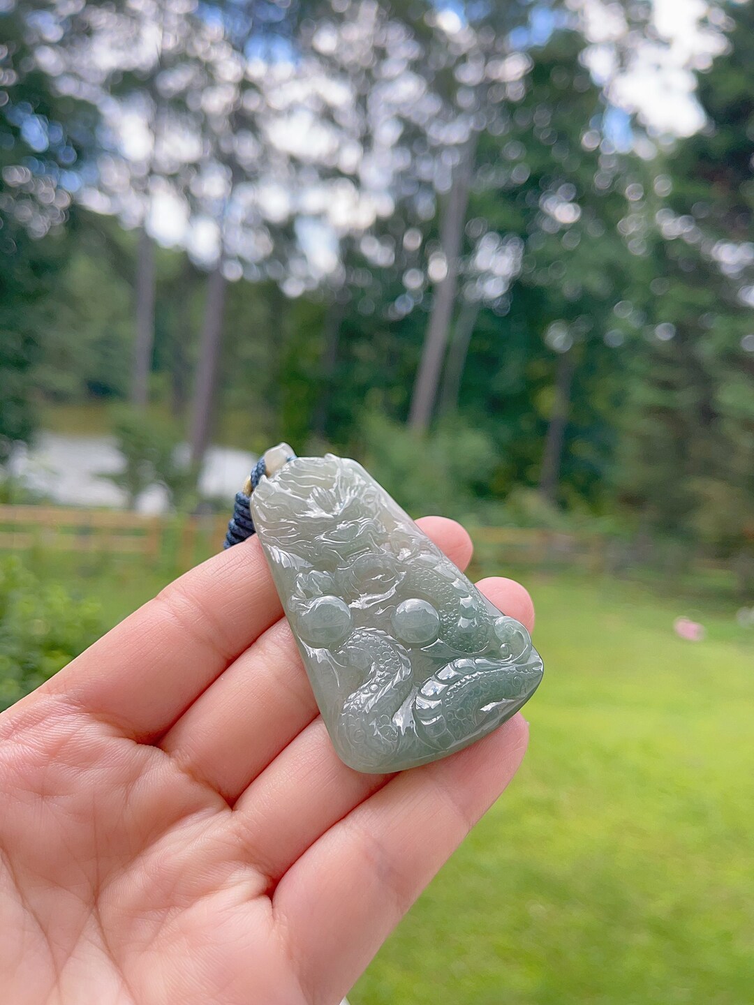 Natural 100% A Grade Burmese Jade Blue Jade Dragon Brand - Etsy