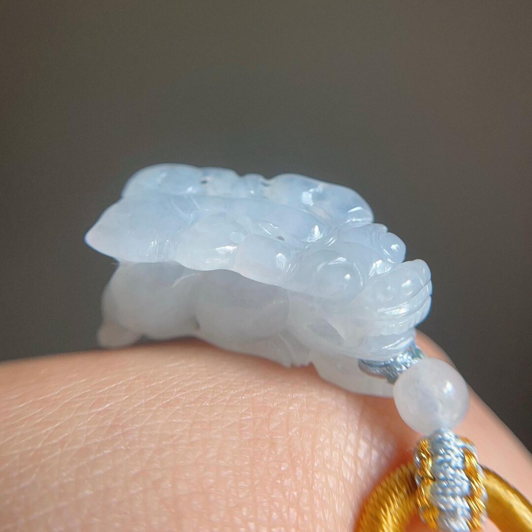 Burmese White Jadeite Small PIXIU Necklace Grade A - Etsy
