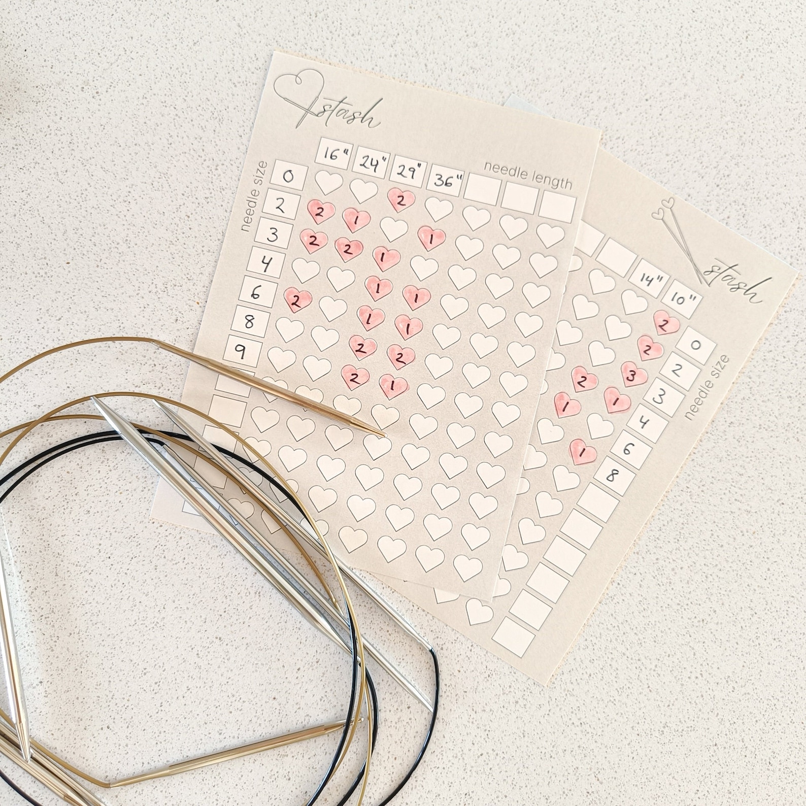 Knitting Needle Stash, INSTANT DOWNLOAD, Knitters Organizer Pdf ...