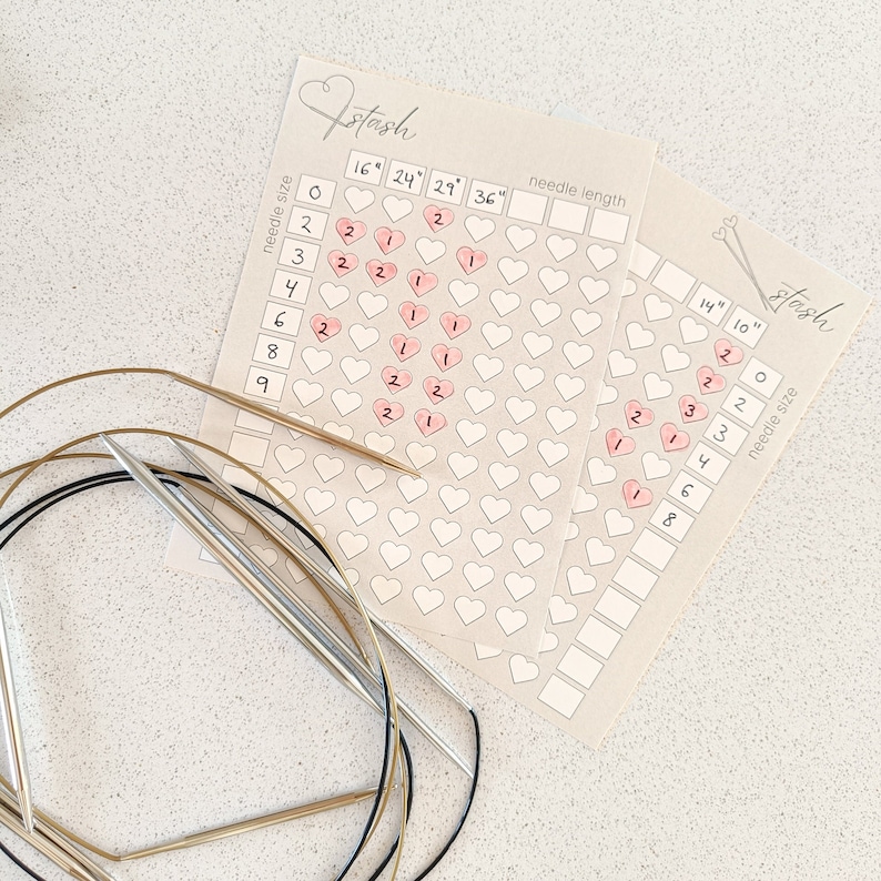 Knitting Needle Stash, INSTANT DOWNLOAD, Knitters Organizer Pdf ...