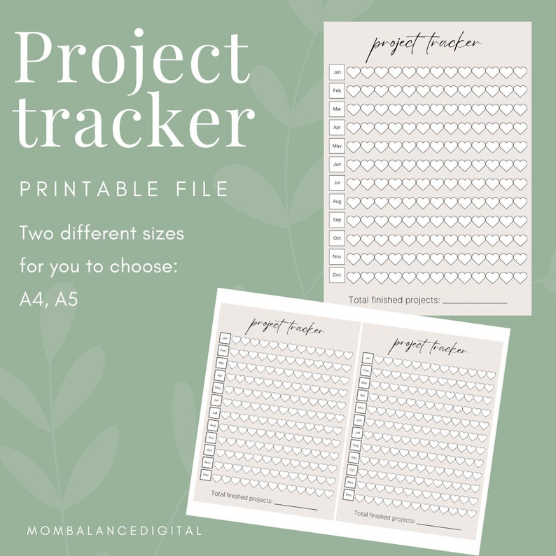 Knitting Project Tracker, INSTANT DOWNLOAD, Knitters Tracker, Pdf ...