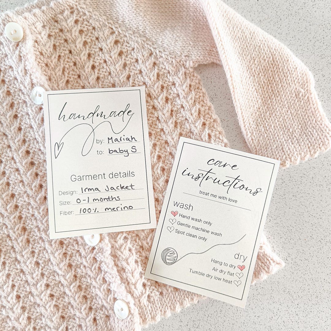 Knitting Gift Tags, INSTANT DOWNLOAD, Knit Project Tag, Craft Printable ...