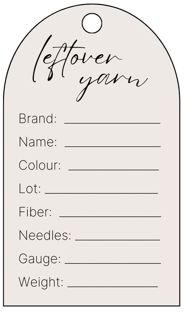 Leftover Yarn Tag, Yarn Labels, Knitting Tags, INSTANT DOWNLOAD, Pdf ...