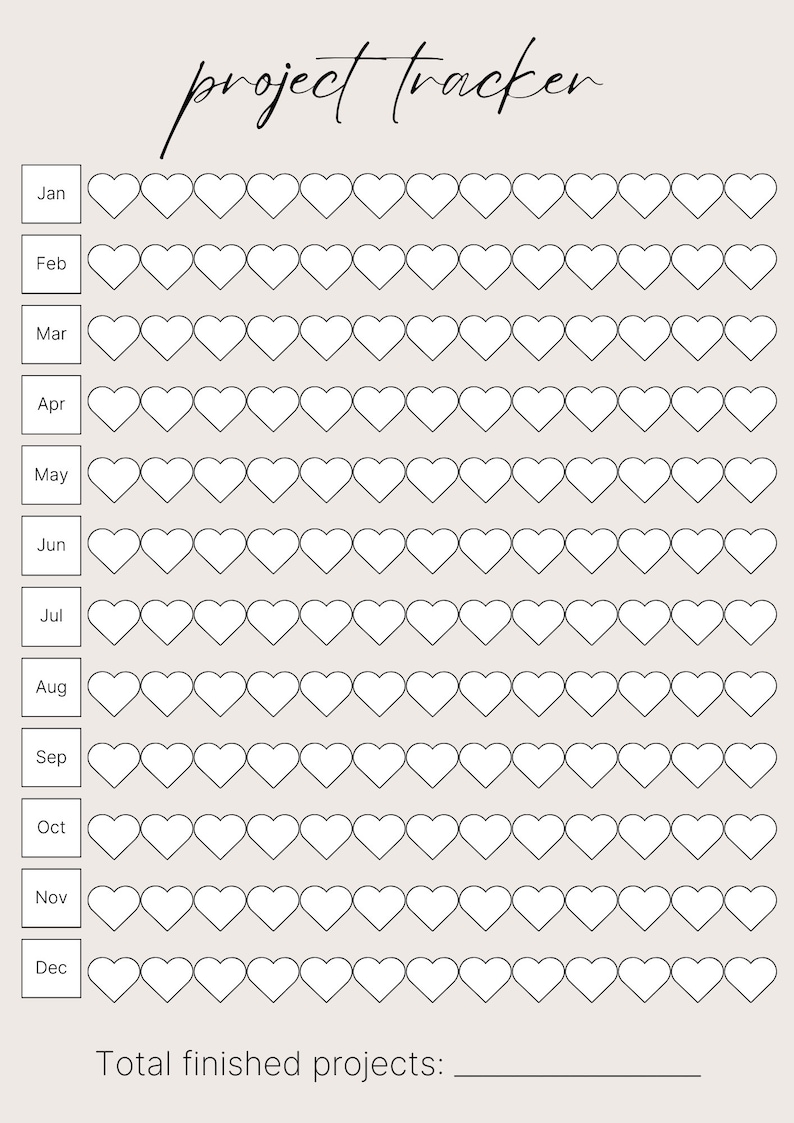 Knitting Project Tracker, INSTANT DOWNLOAD, Knitters Tracker, Pdf ...