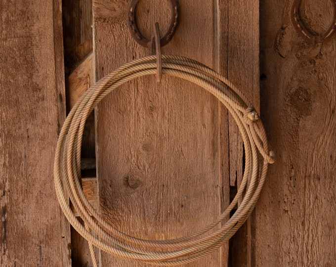 Authentic Cowboy Lariat Rope | Real Used Lasso | Western Ranch Decor | Rustic Wall Art ...