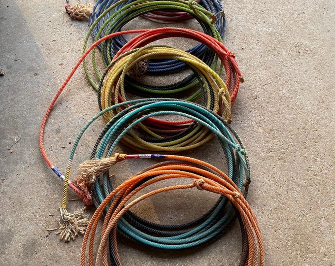 Colored Authentic Lariat/lasso Rope - Used by a Real Cowboy - Western Decor - Etsy