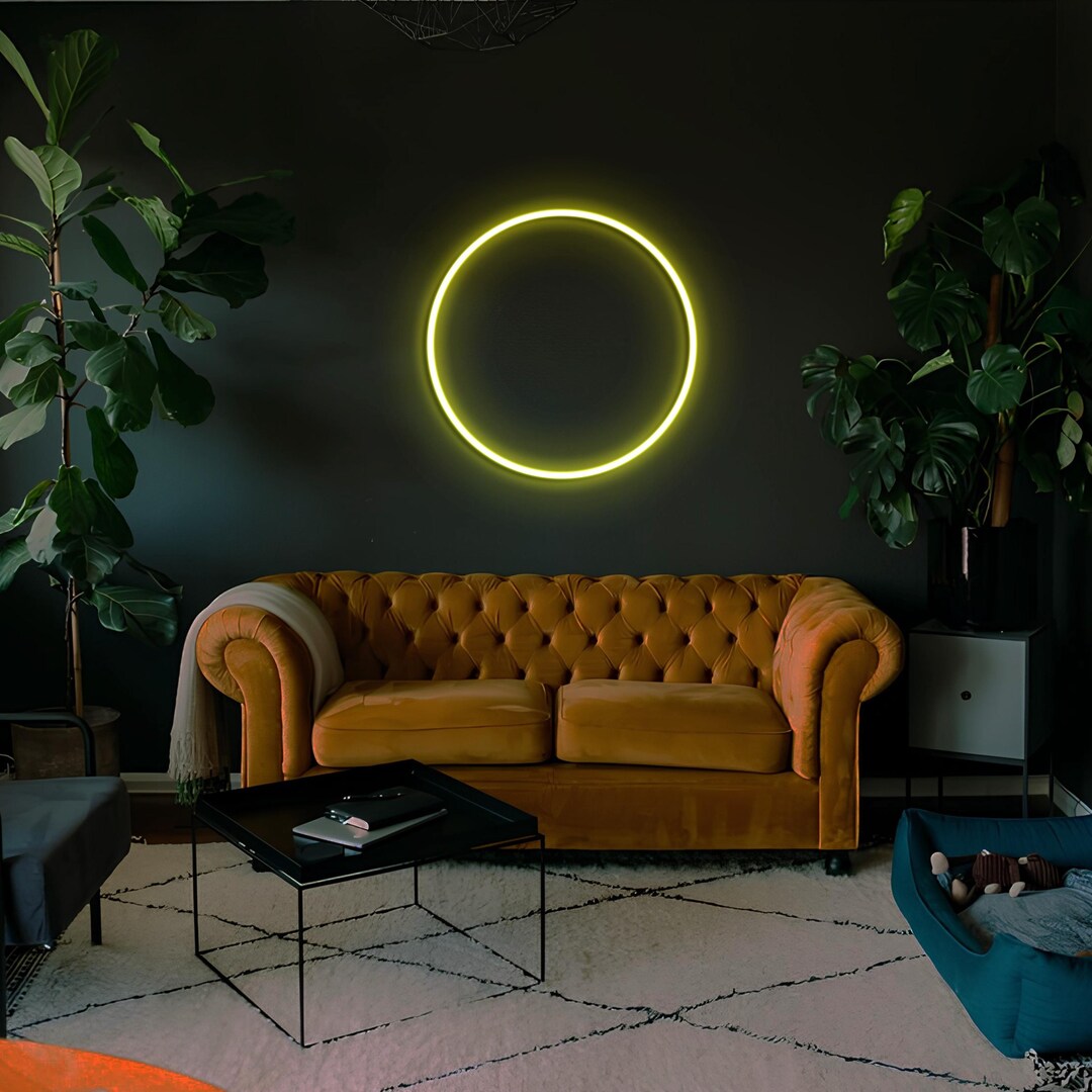 Circle Neon Sign, Zen Light up Sign, Friendsgiving Room Decor, Zen ...