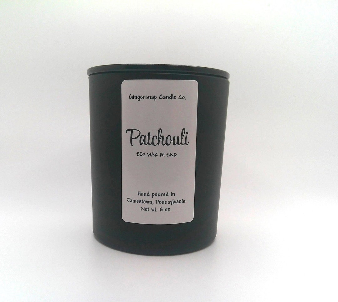 Patchouli Scented Candle in Black Jar With Black Lid - Etsy