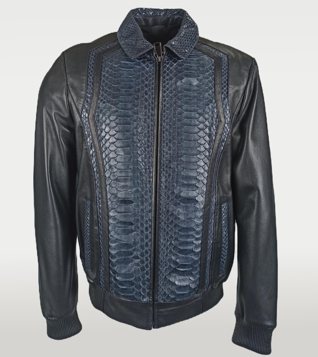 Real Python Skin Jacket | Genuine Leather Jacket With Genuine Python ...