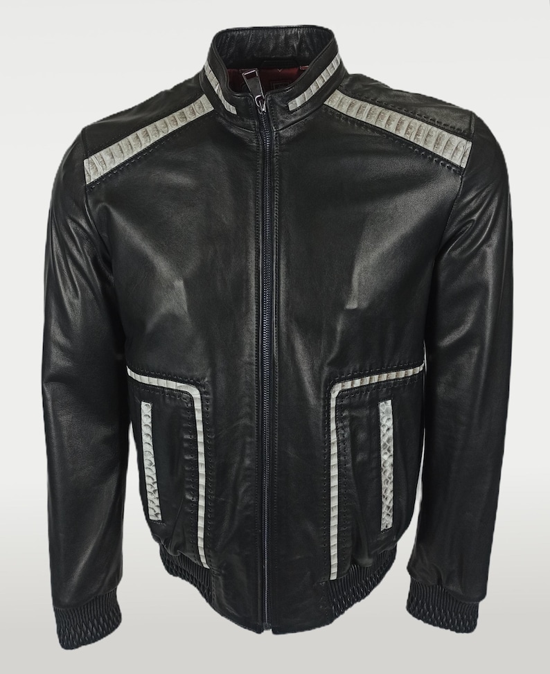 Genuine Python Skin Jacket | Genuine Leather Jacket With Real Python ...