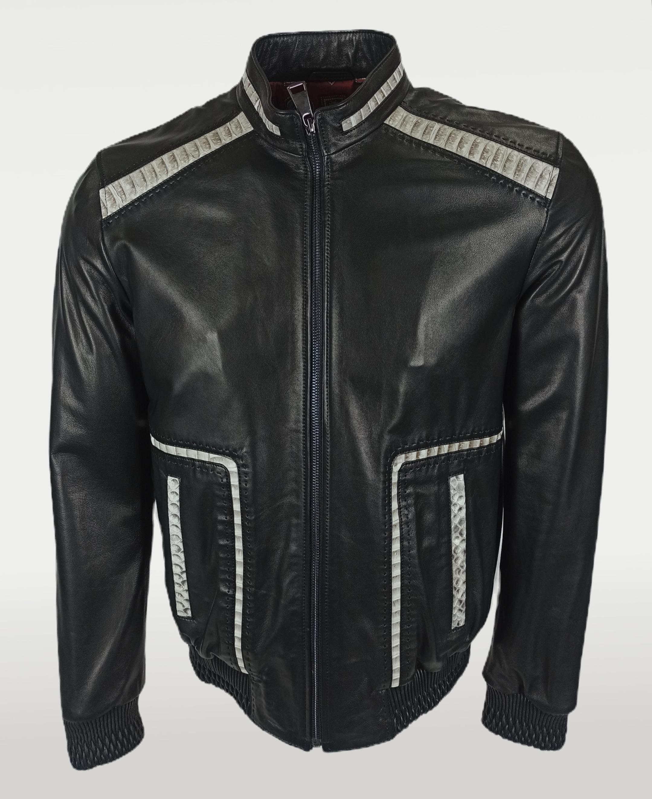Genuine Python Skin Jacket | Genuine Leather Jacket With Real Python ...