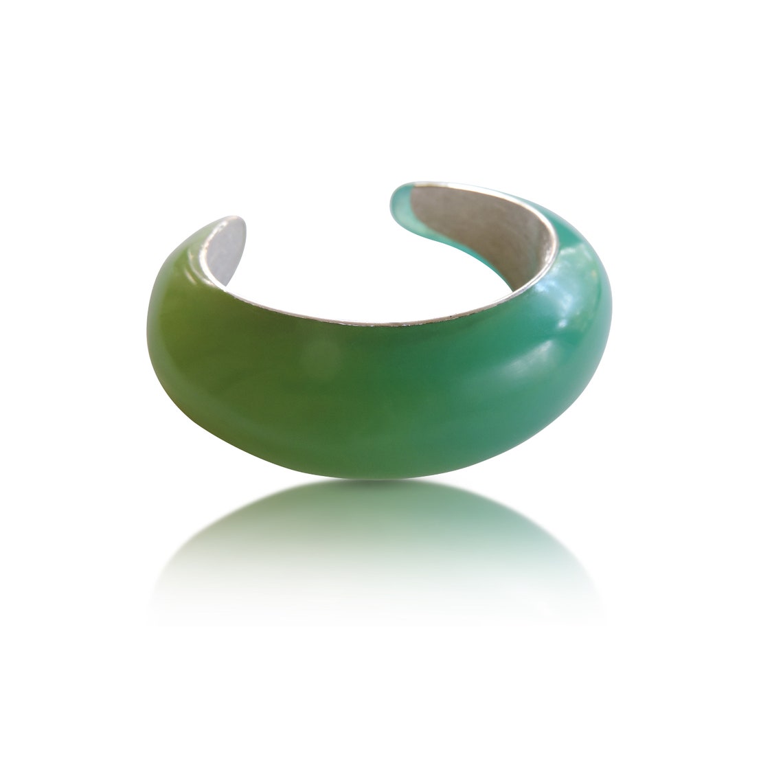 Cuff, Bracelet, Epoxy Resin, and Silver, Plastic, Clearwater Collection ...
