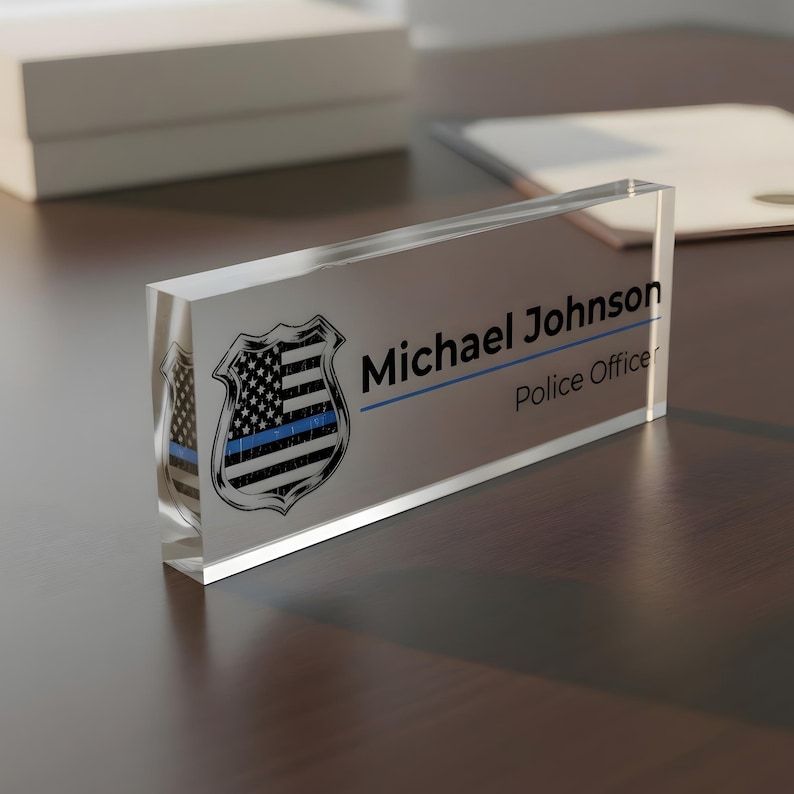 Custom Police Sergeant Desk Name Plate - Gift for Law Enforcement ...