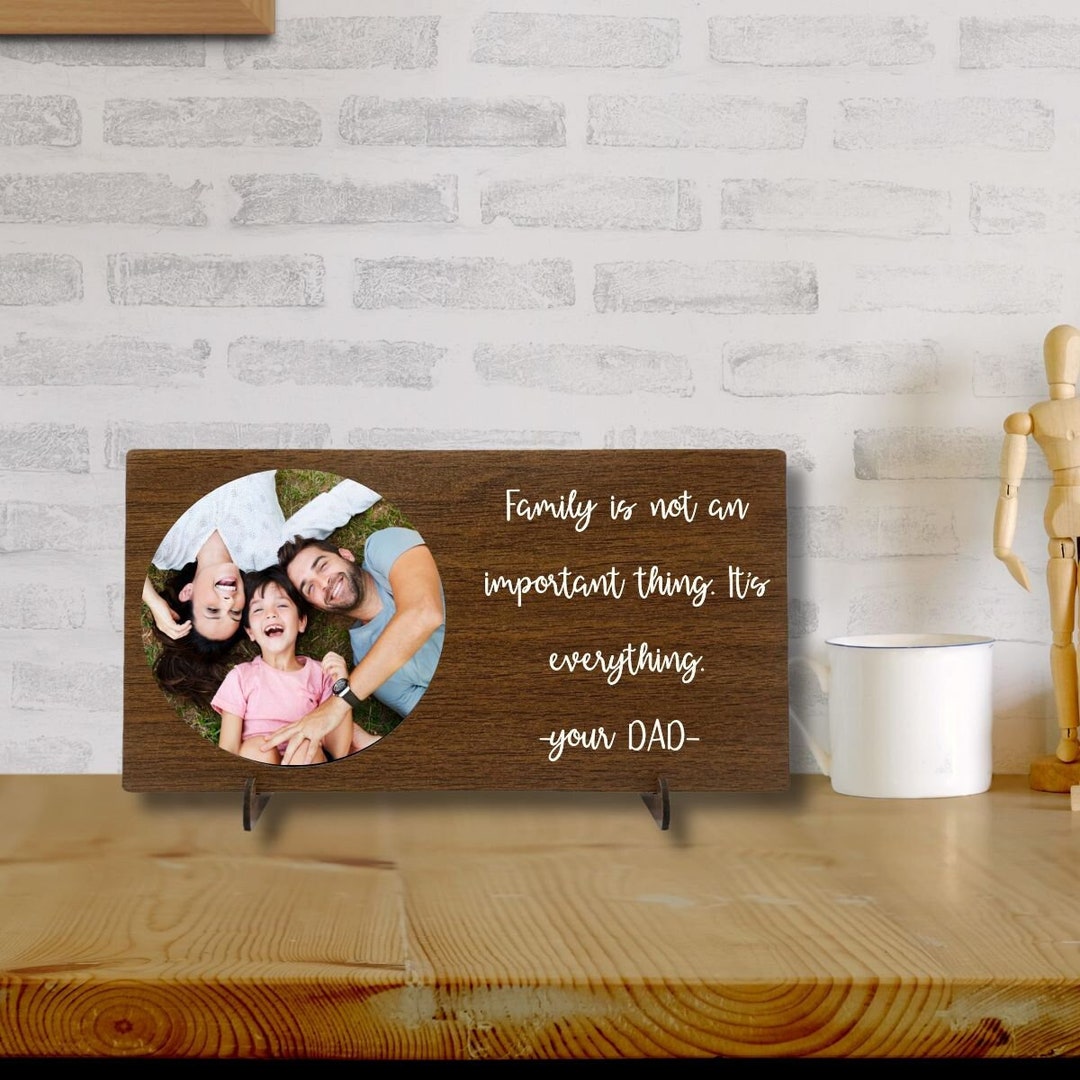 Custom Family Photo Frame, Personalized Family Gift, Walnut Photo Frame ...