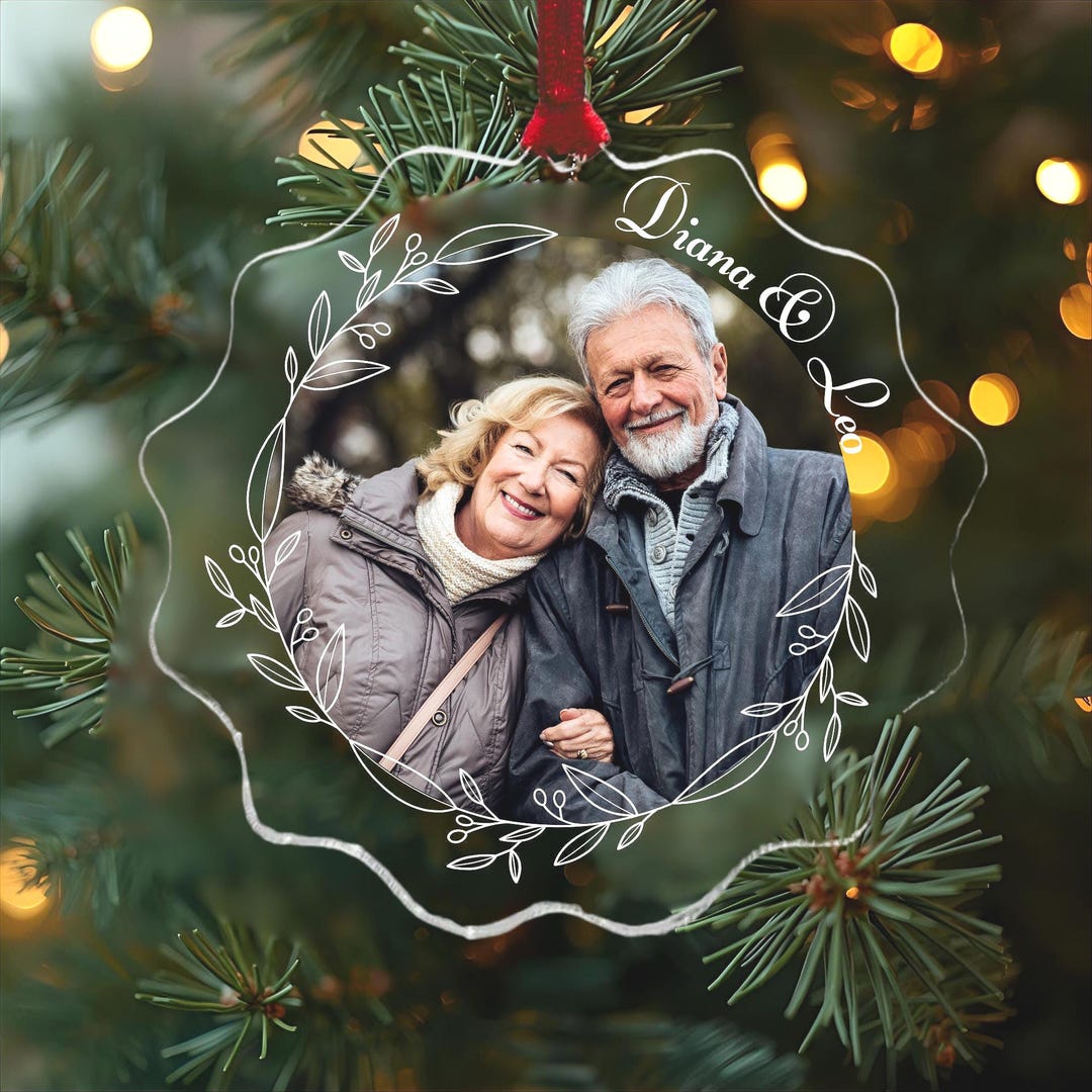Grandparent Keepsake Ornament - Custom Acrylic Nana and Papa Gift for ...