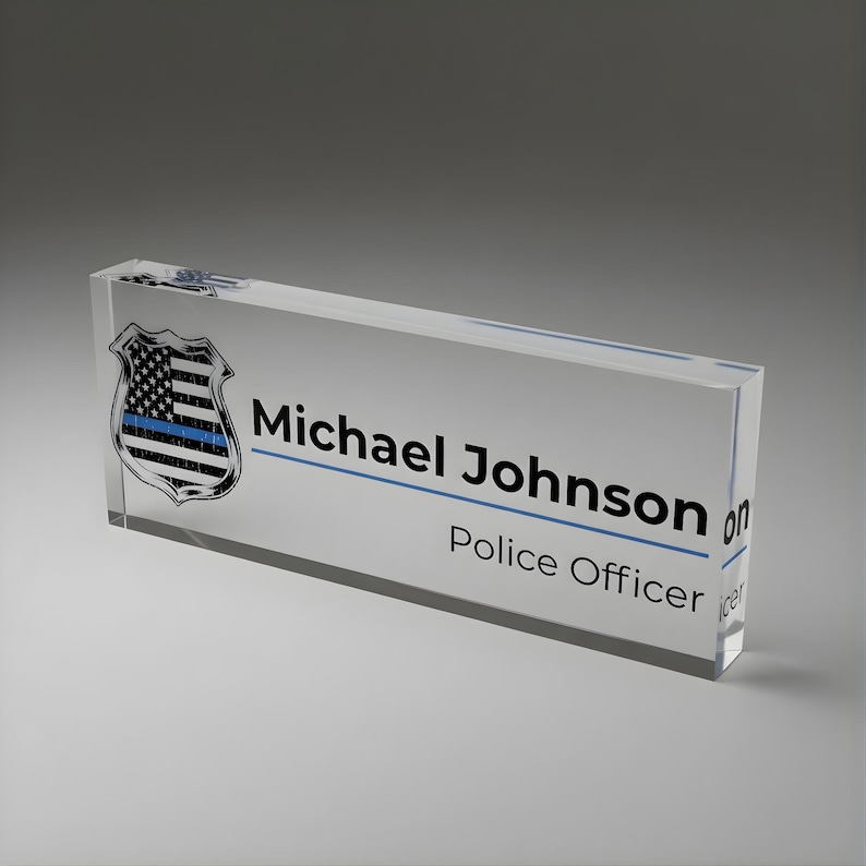 Custom Police Sergeant Desk Name Plate - Gift for Law Enforcement ...