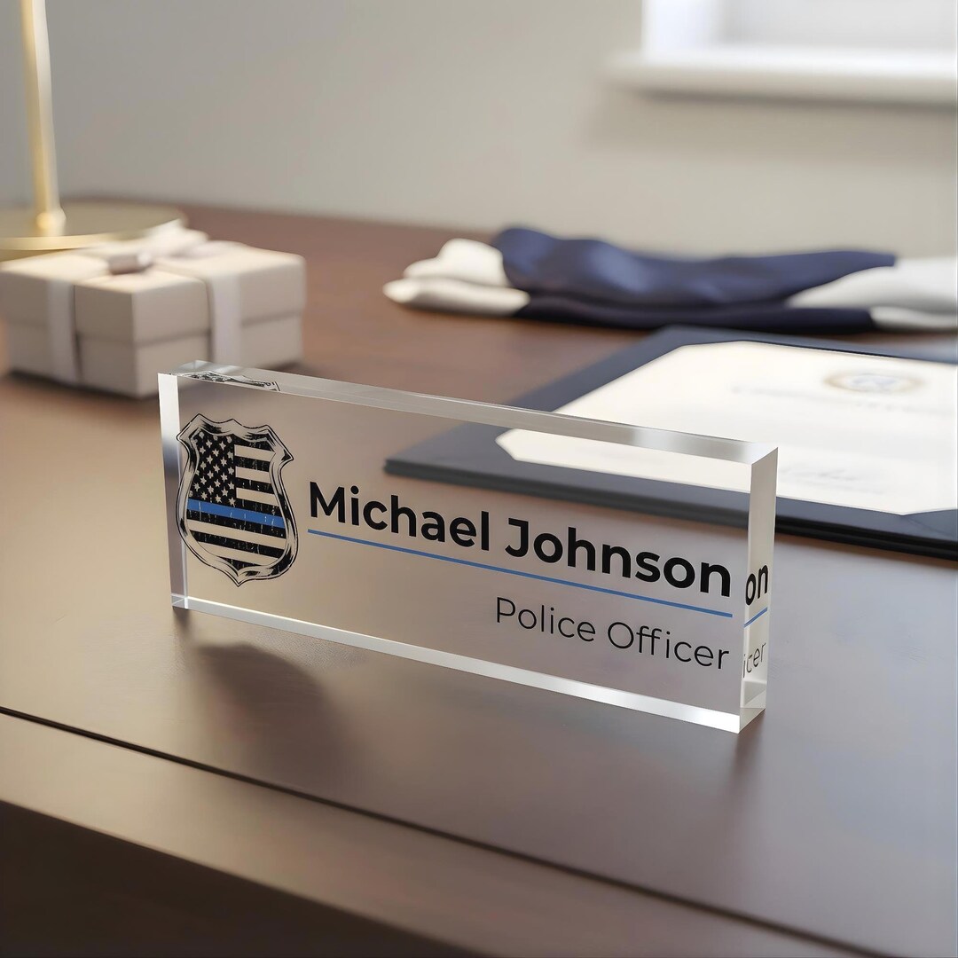 Police Officer Desk Name Plate | Personalized Detective Appreciation ...