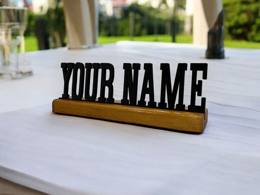 Custom Desk Name Plate, Customized Wooden Name Plaque, Desk Decors ...