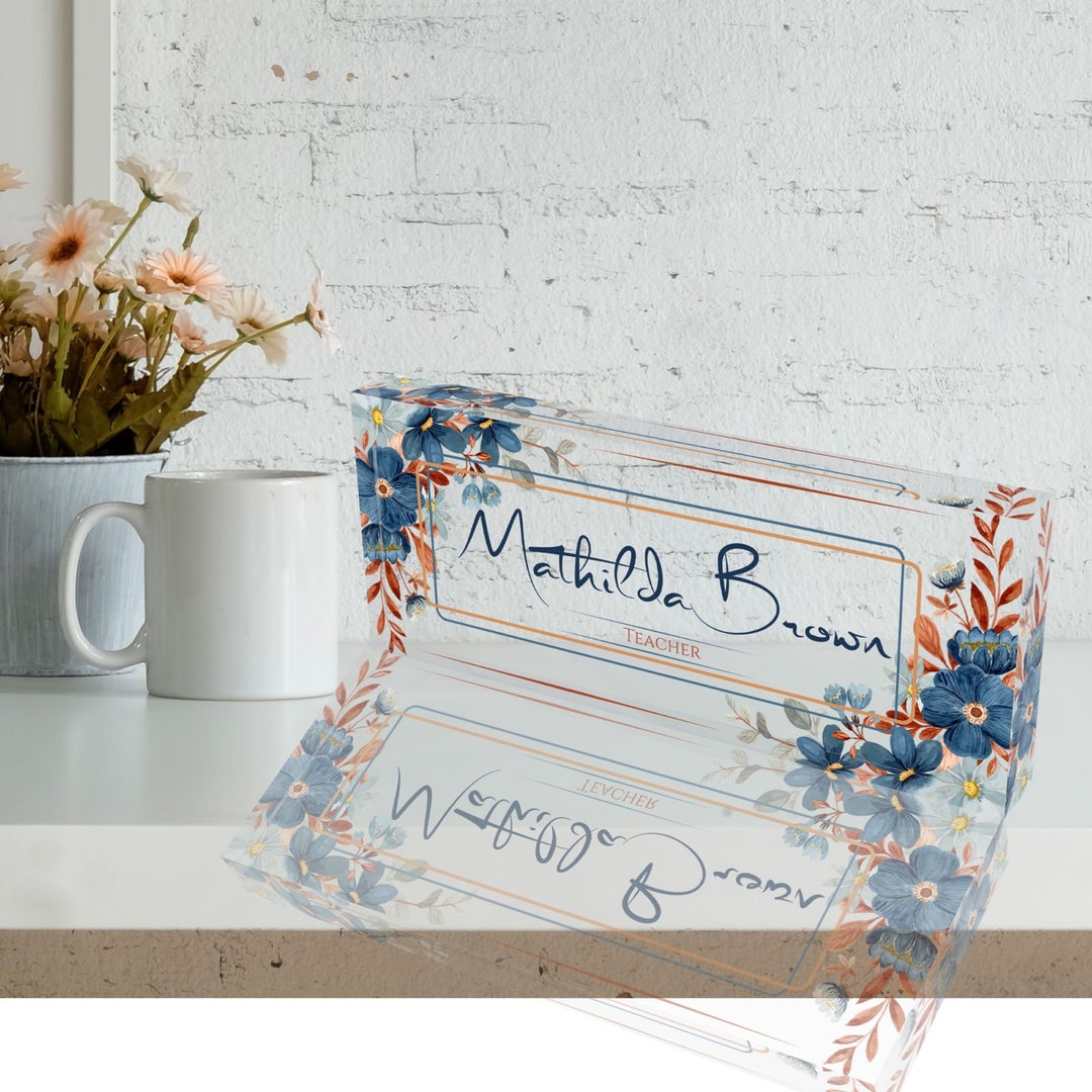 Custom Acrylic Desk Name Plate, Personalized Desk Name Plaque With ...