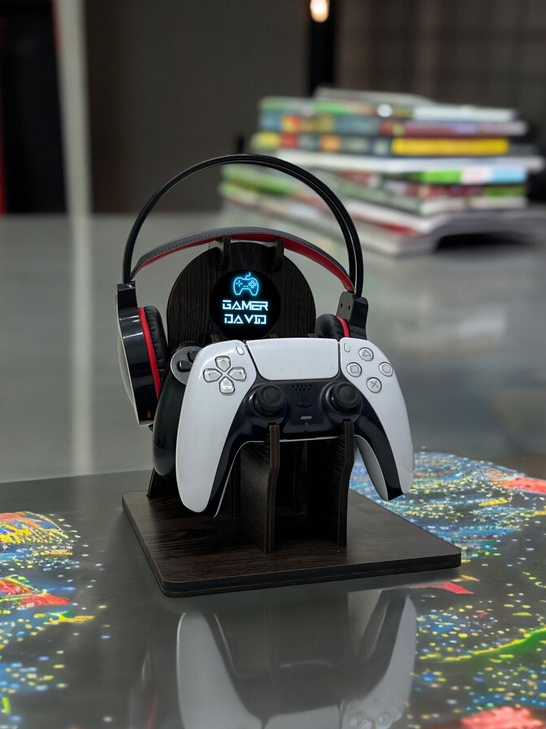Custom Wood Gamer Stand | Unique Gaming Gift | Wooden Controller ...