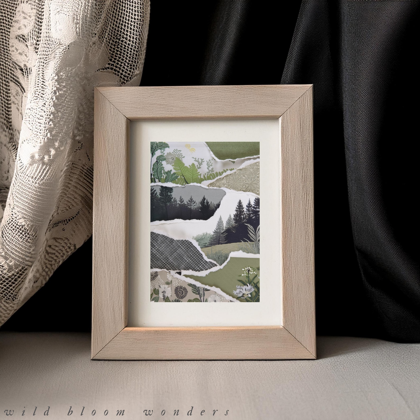 Eclectic Forest Collage Art Print Digital Art Print Printable Wall ...