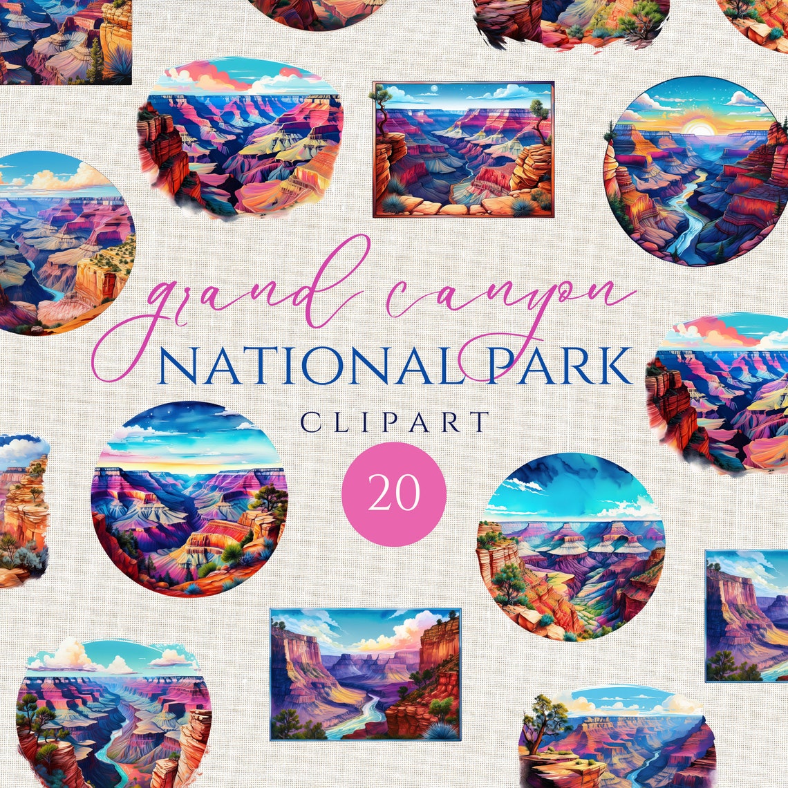 Grand Canyon Clipart PNG Clipart Bundle Clipart PNG Digital Download ...