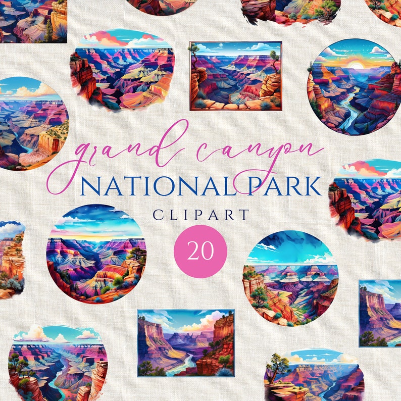 Grand Canyon Clipart PNG Clipart Bundle Clipart PNG Digital Download ...