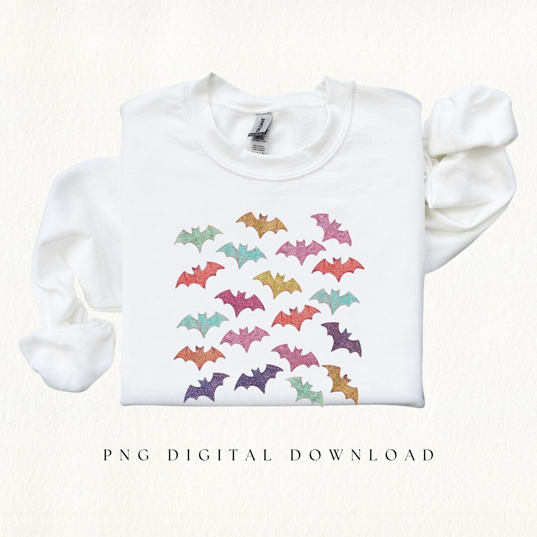 Glitter Bats Clipart Design Clipart PNG Digital Download Glitter Png Cute Halloween Png Cute ...